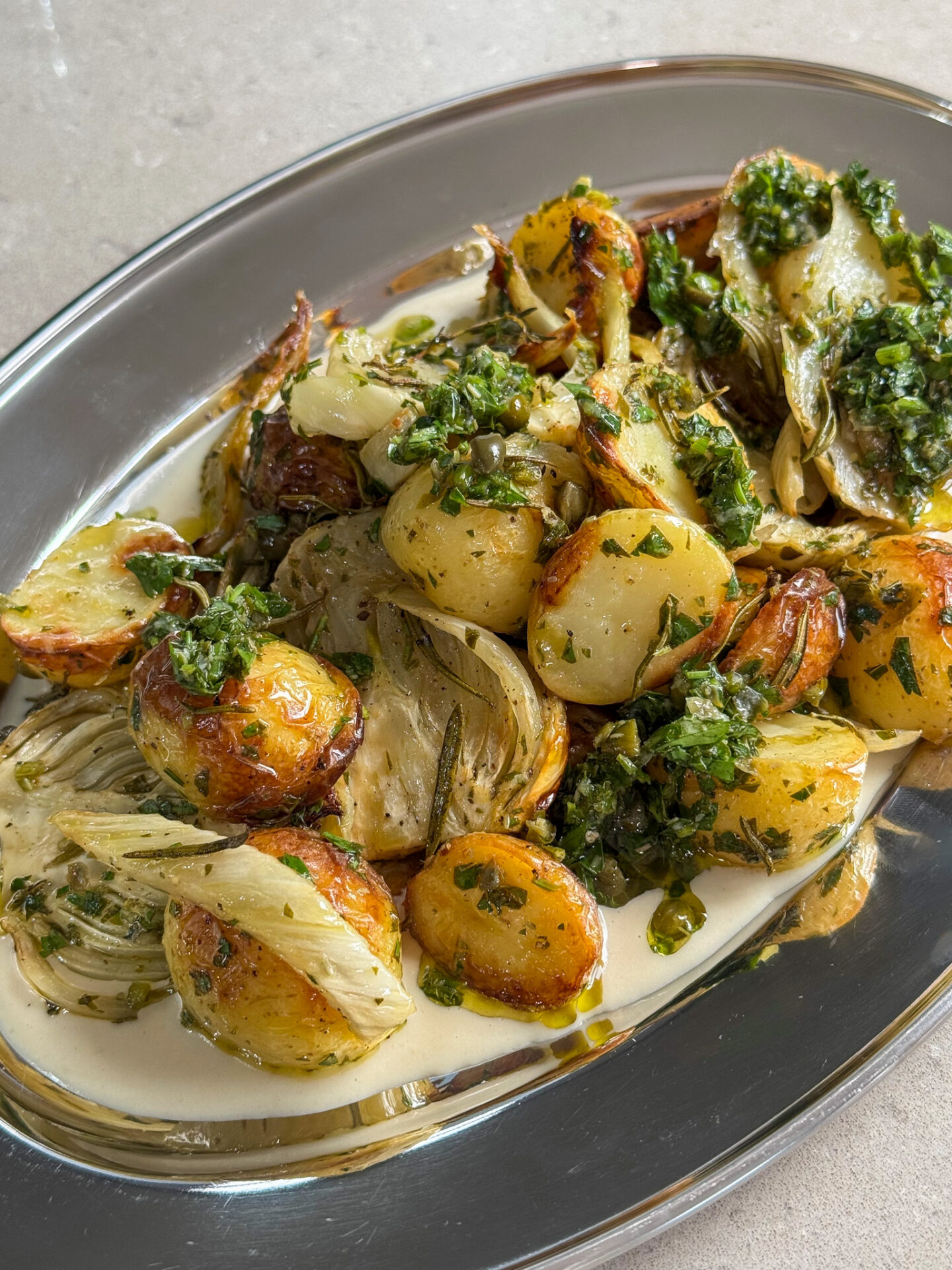 Potato & Fennel Gratin with Parmesan Crust - Brooke Kelly Nutrition